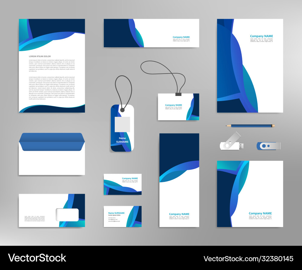 Corporate identity design template Royalty Free Vector Image