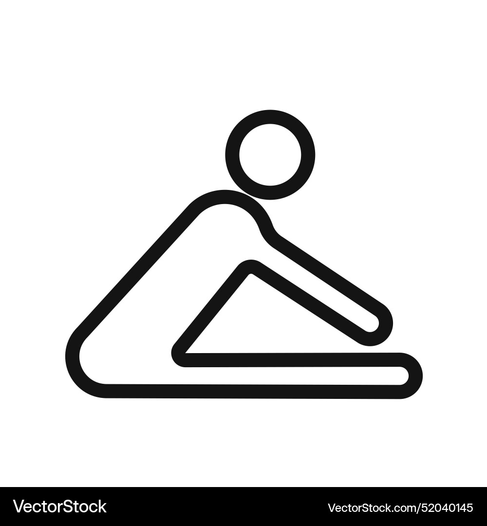 Fitness exercise icon black and white sign Vector Image
