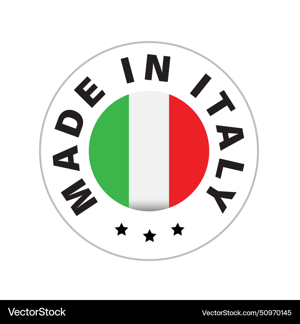 Made in italy label tag stamp Royalty Free Vector Image