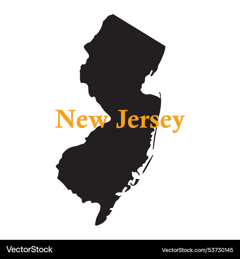 New jersey county map Royalty Free Vector Image