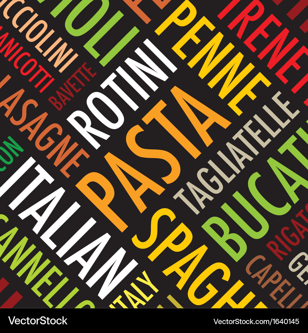 Pasta background Royalty Free Vector Image - VectorStock