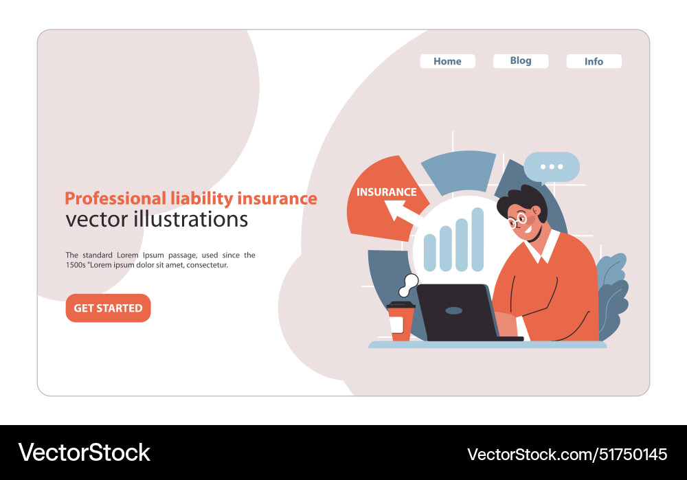 Professional liability insurance concept Vector Image