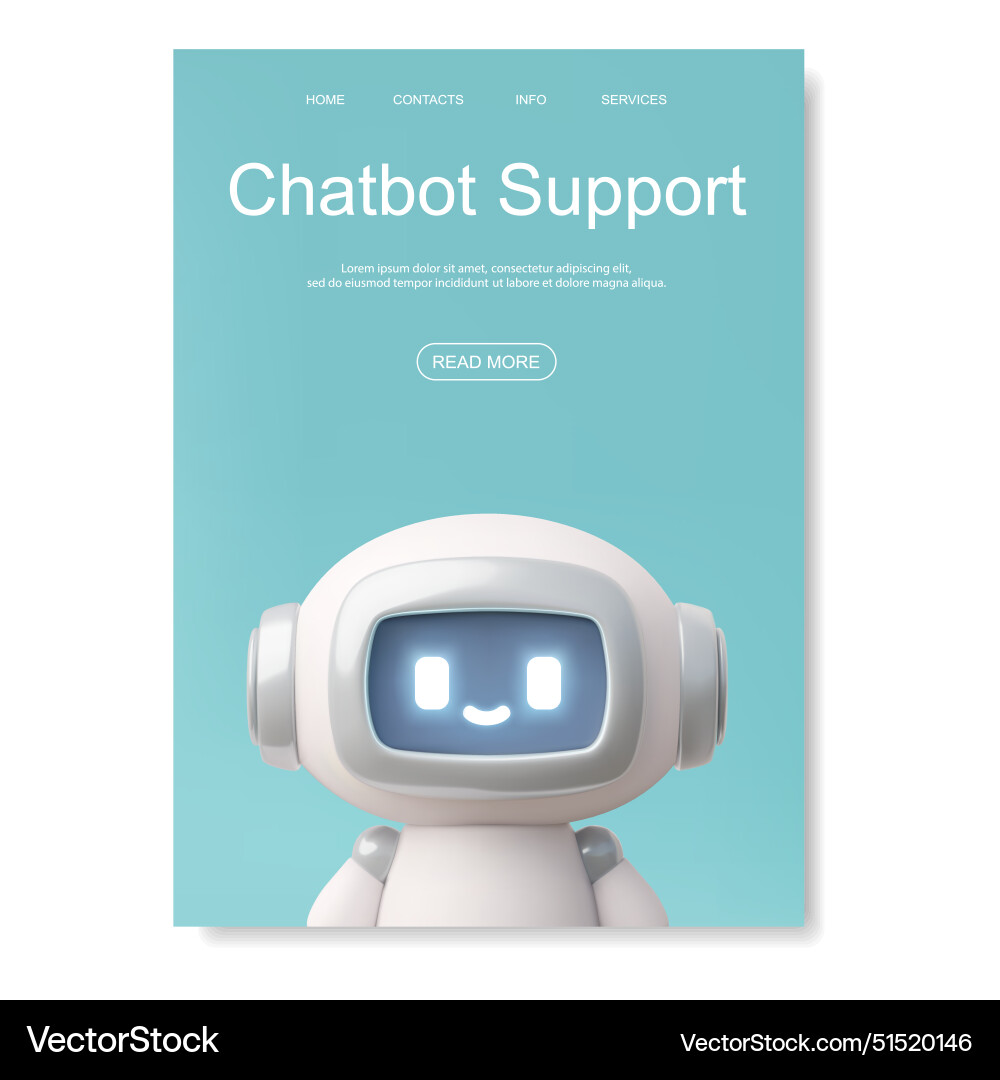 A customer service chatbot Royalty Free Vector Image