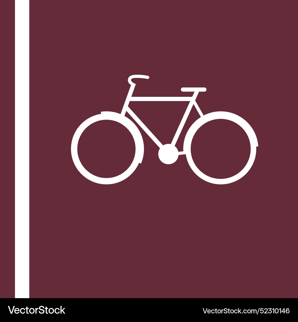 Bike path poster design sign Royalty Free Vector Image