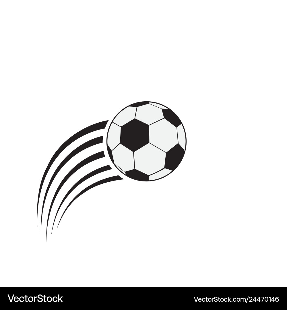 Flying soccer ball Royalty Free Vector Image - VectorStock