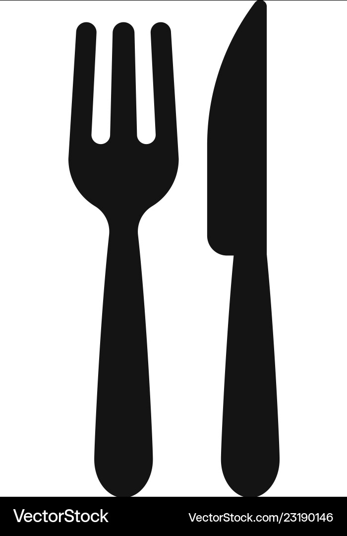 Fork and knife icon restaurant symbol Royalty Free Vector
