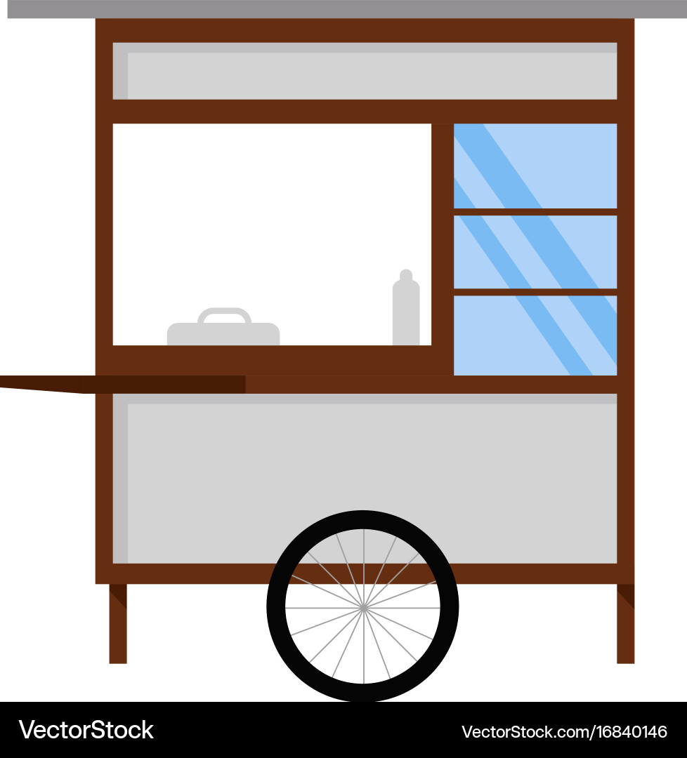 Gerobak or cart Royalty Free Vector Image - VectorStock