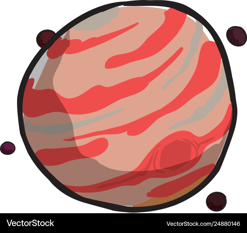 Jupiter planet space icon Royalty Free Vector Image