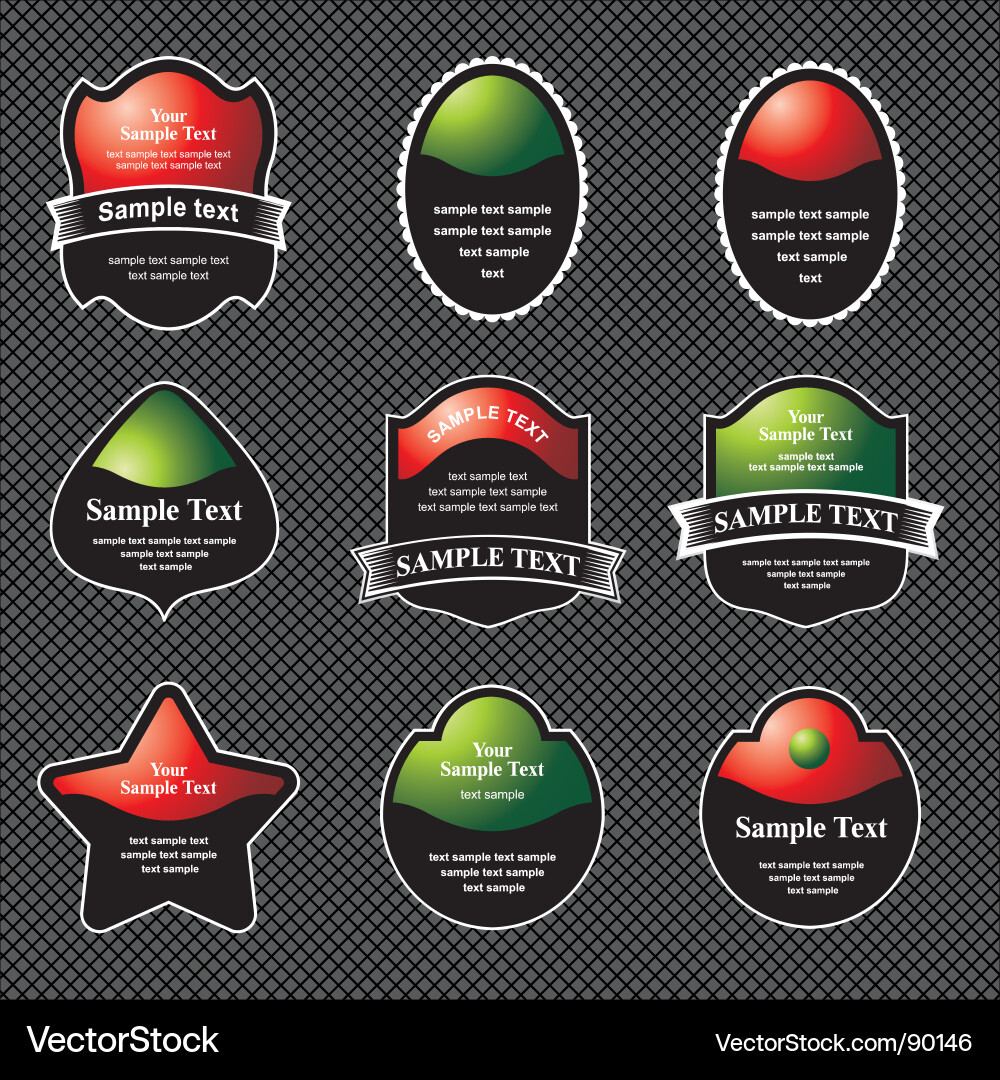 Labels Royalty Free Vector Image - VectorStock