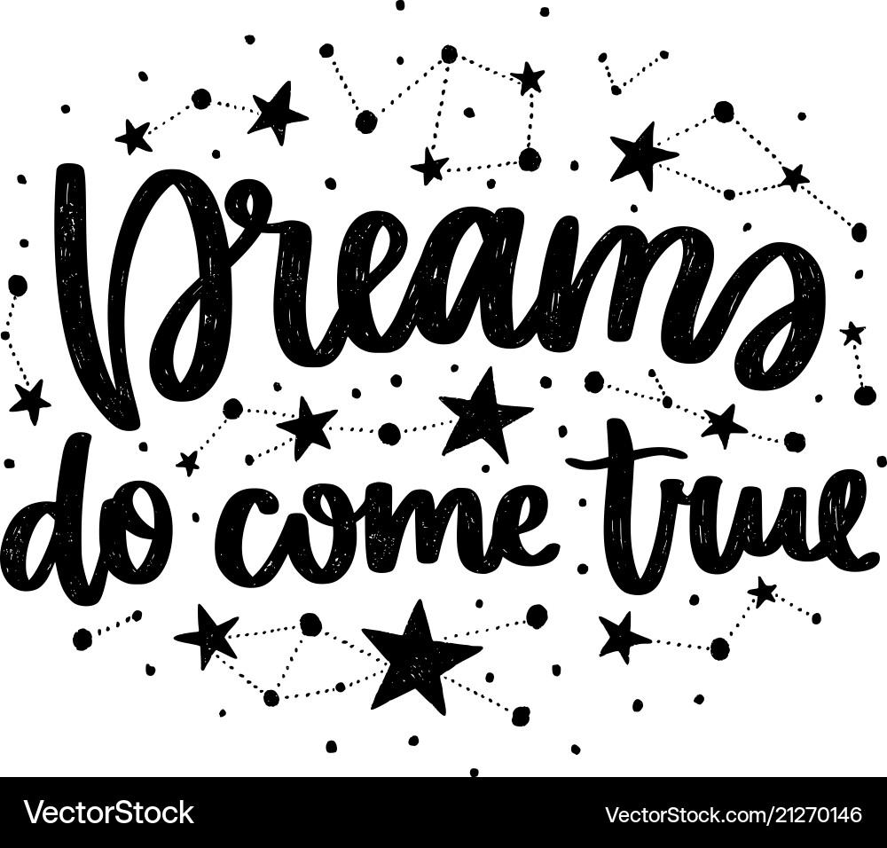 Lettering with stars Royalty Free Vector Image