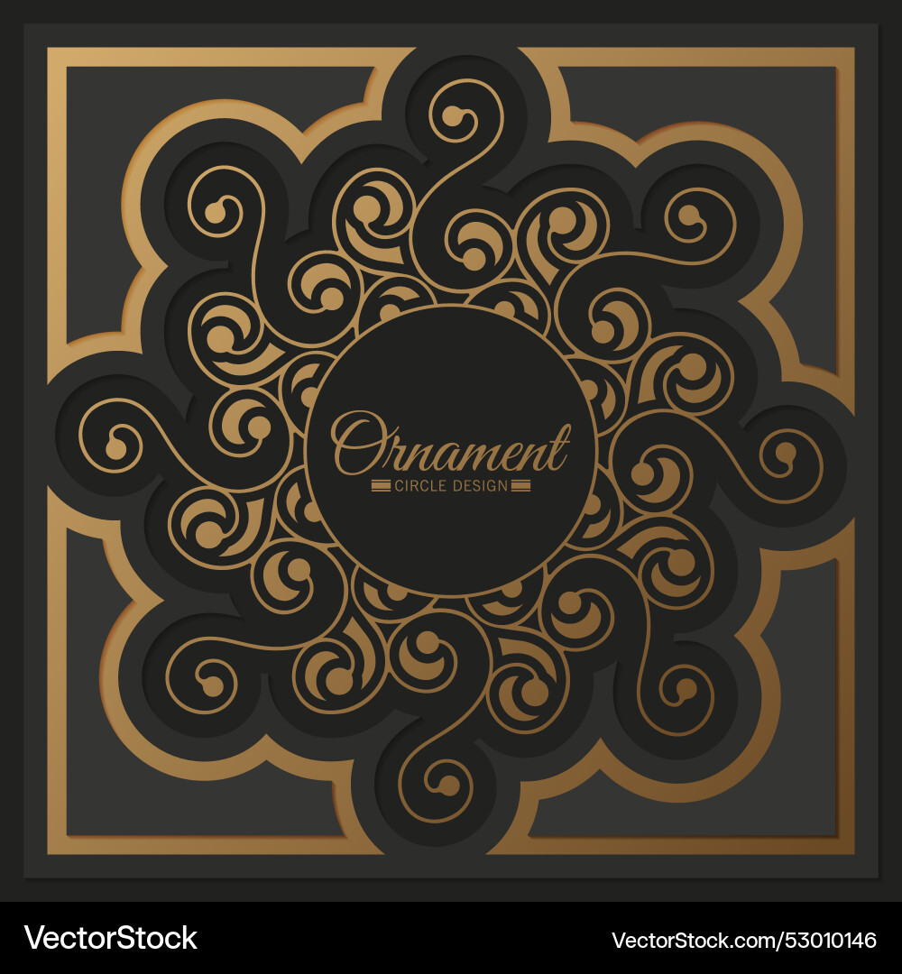 Luxury gold border pattern background Royalty Free Vector