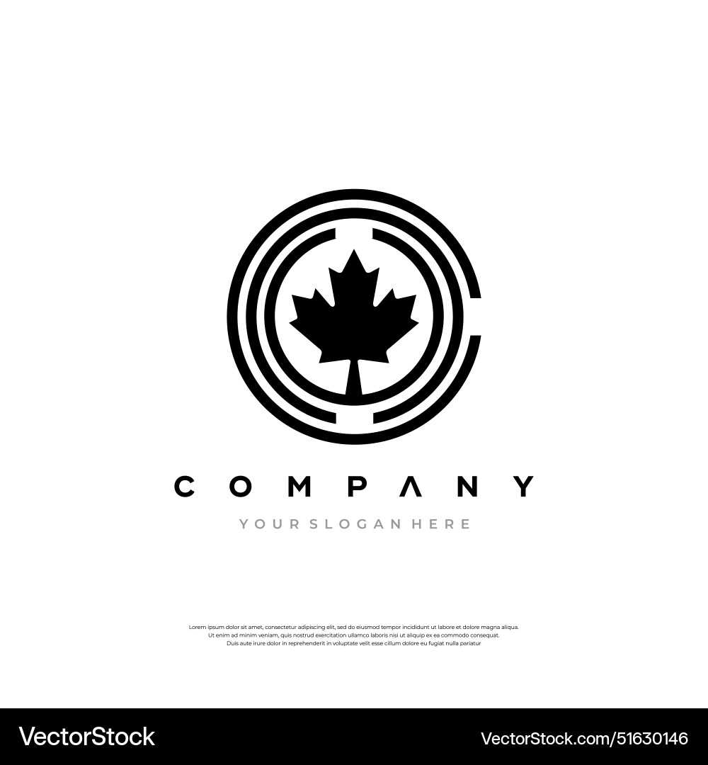 Minimalist maple leaf logo for modern brands Vector Image