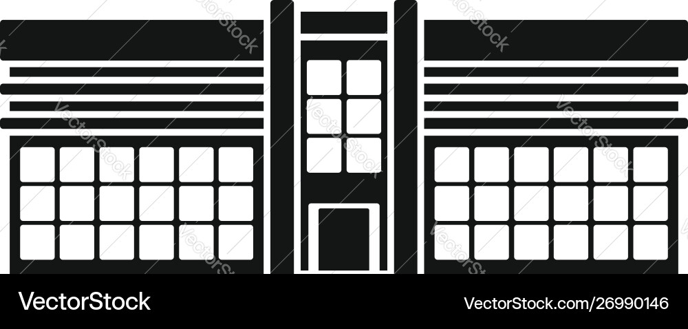 Modern mall icon simple style Royalty Free Vector Image