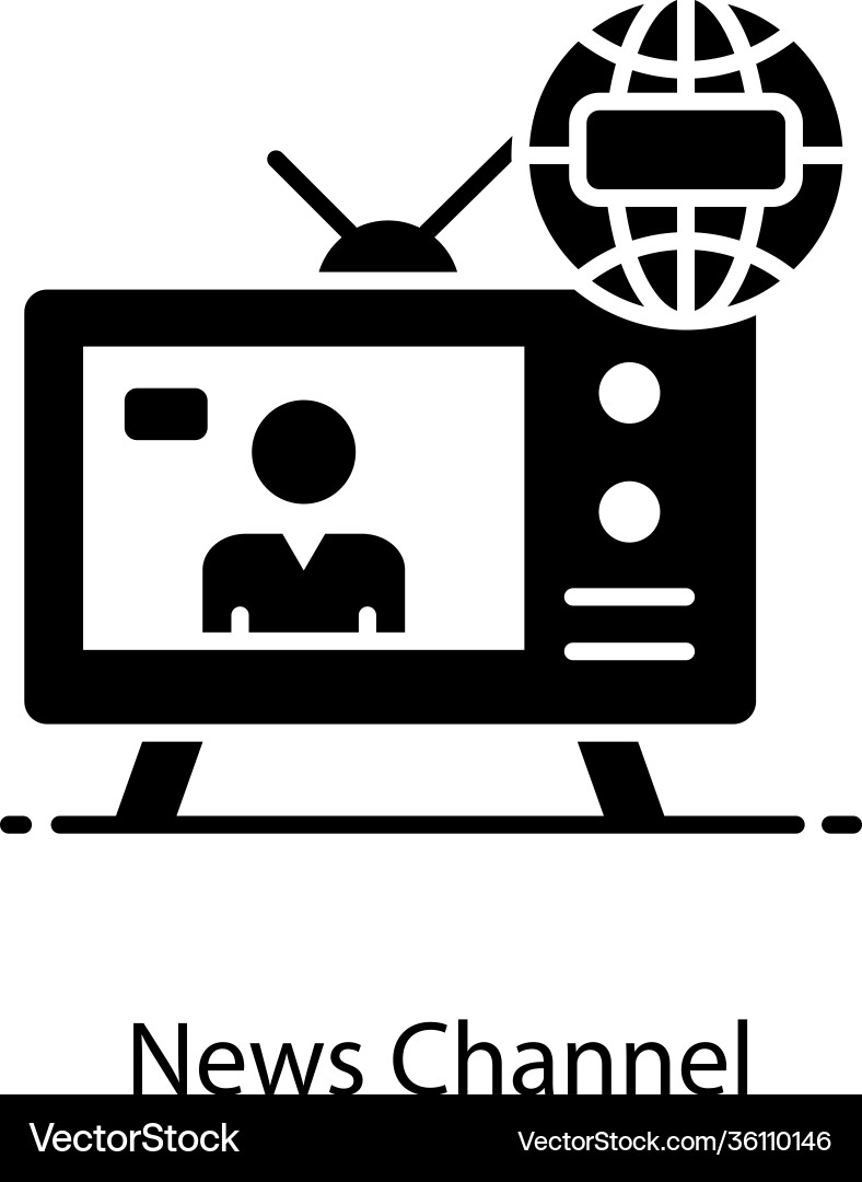 News channel Royalty Free Vector Image - VectorStock