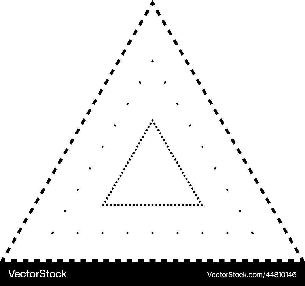 Tracing triangle shape broken line element Vector Image