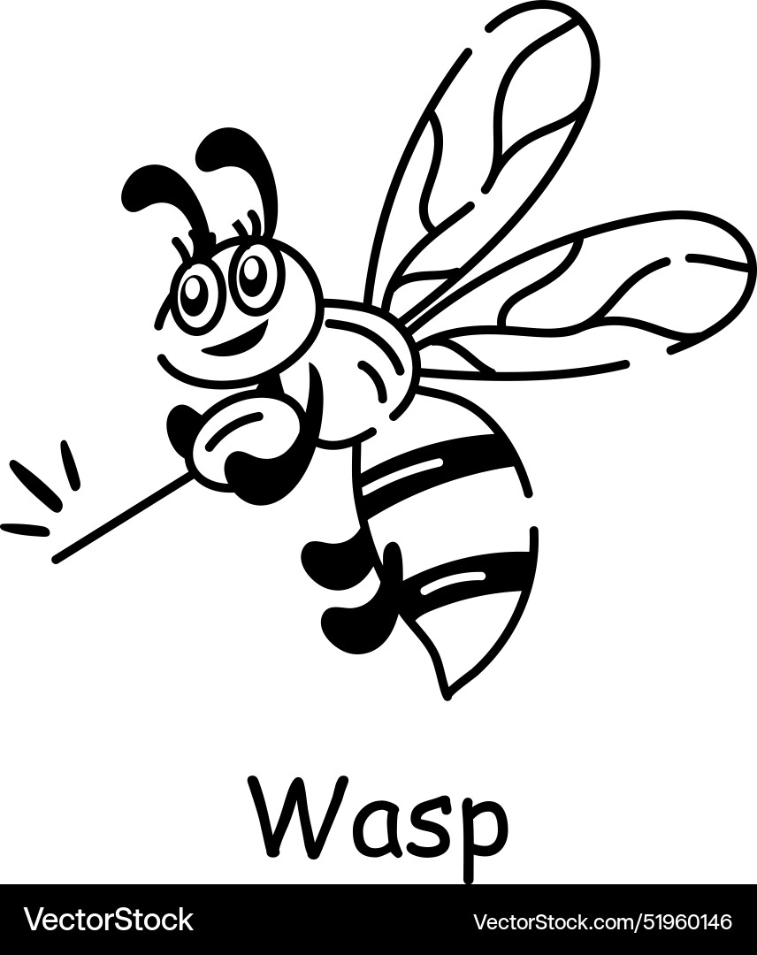 Wasp Royalty Free Vector Image - VectorStock