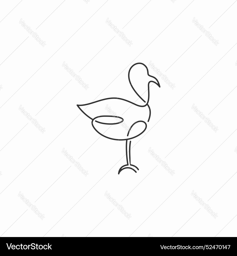 Abstract bird logo design concept with line art Vector Image