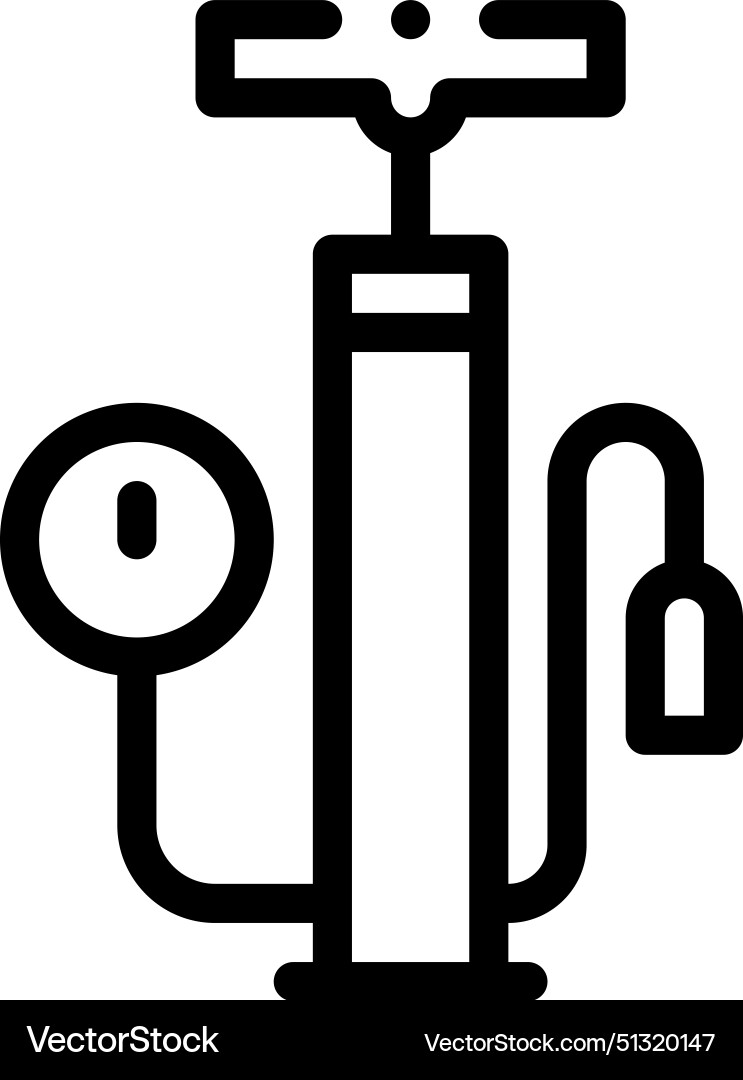 Air pump icon thin linear style design isolated Vector Image