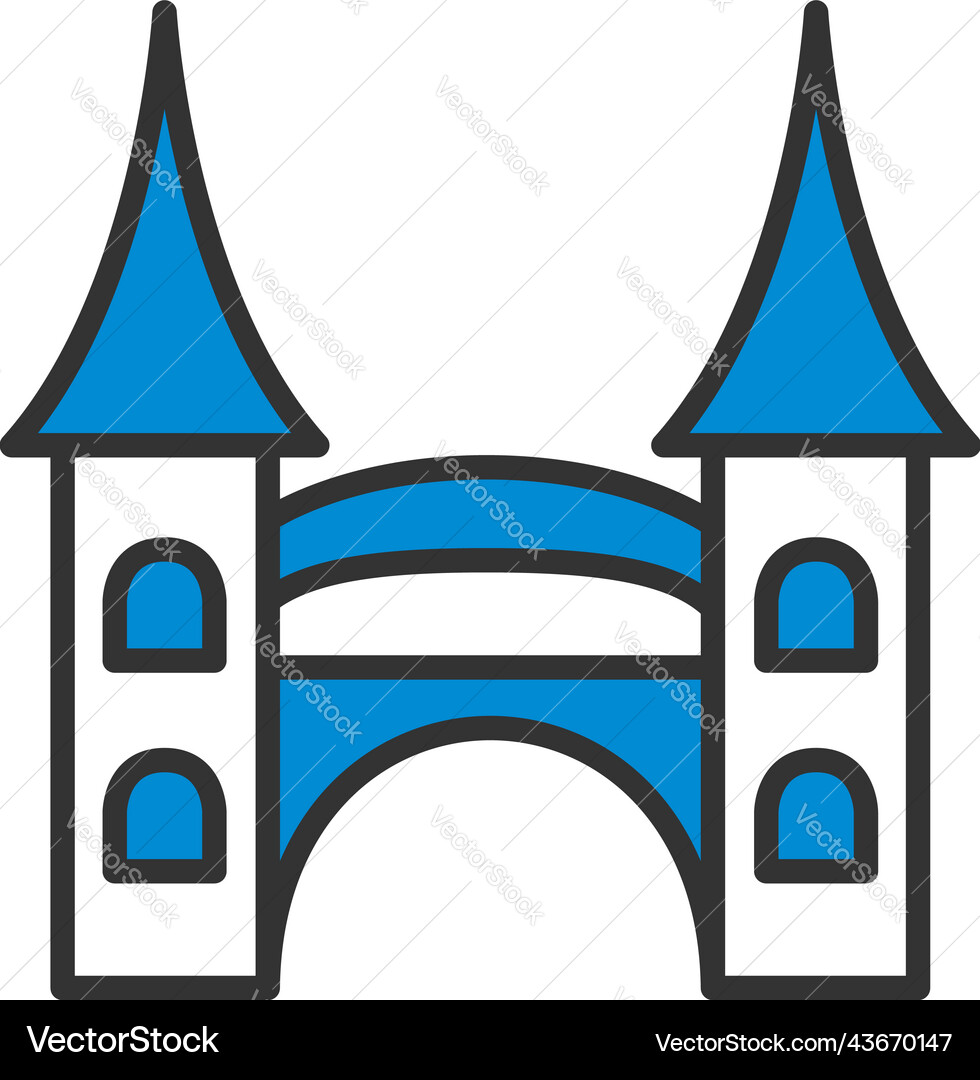 Amusement park entrance icon Royalty Free Vector Image