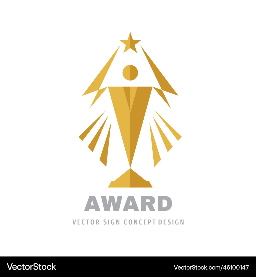 Award winner logo design Royalty Free Vector Image