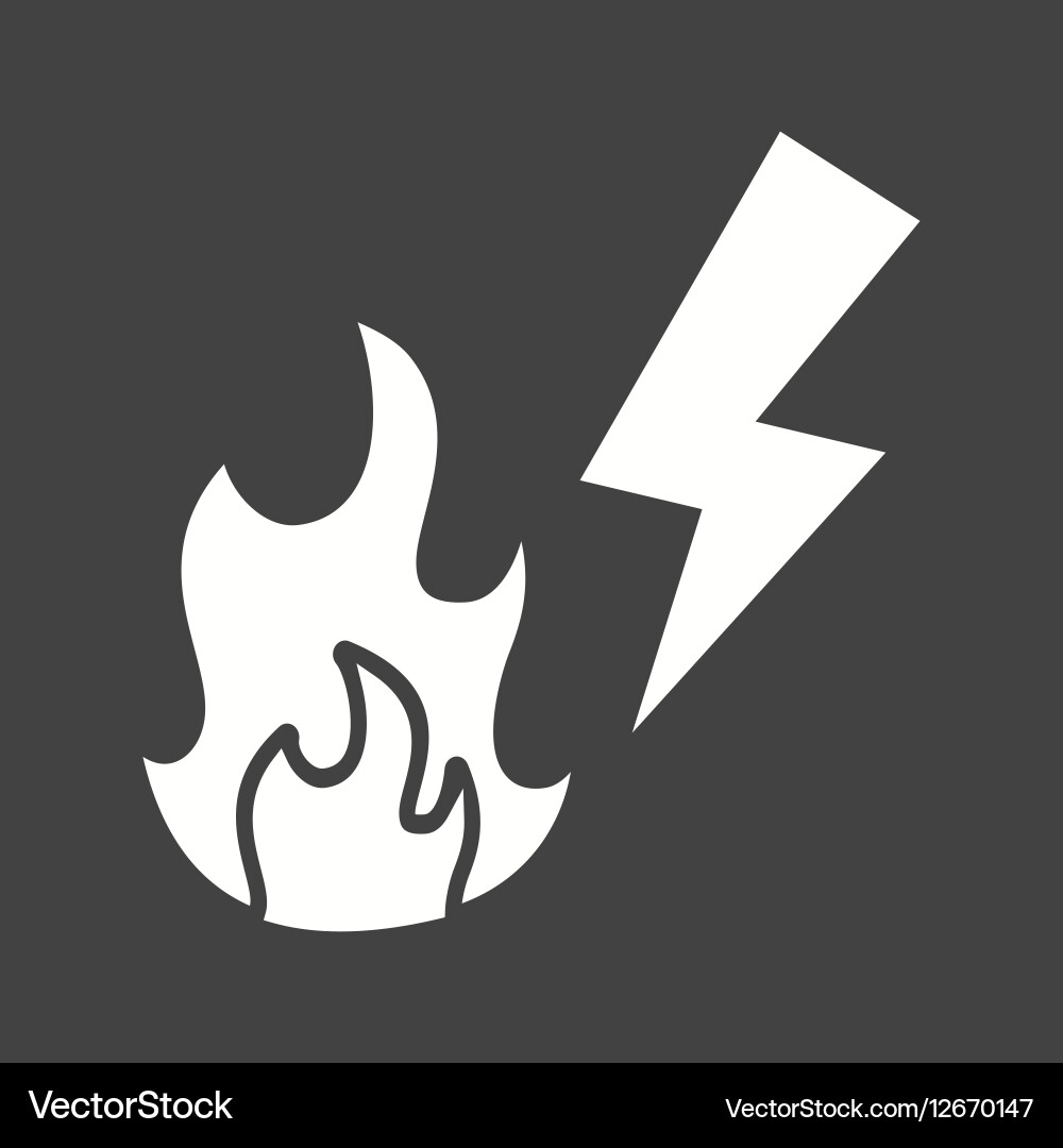 Electricity fire Royalty Free Vector Image - VectorStock