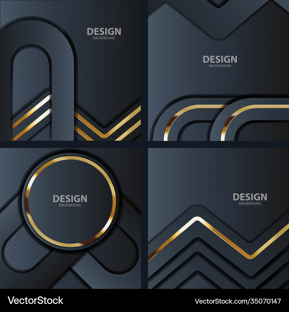 Gold Abstract Banner Background Royalty Free Vector Image