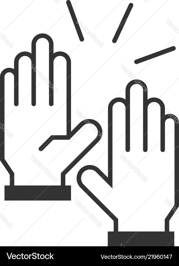 High 5 icon Royalty Free Vector Image - VectorStock