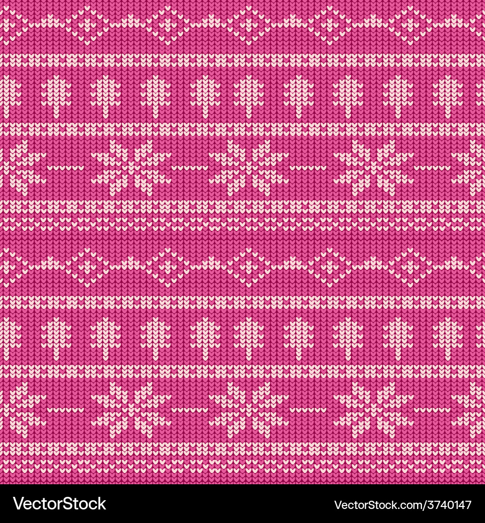 Knitting pattern Royalty Free Vector Image - VectorStock