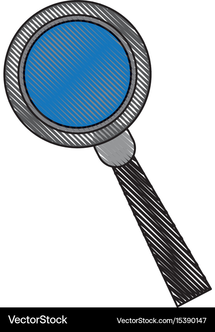 Magnifying glass analysis business element icon Vector Image