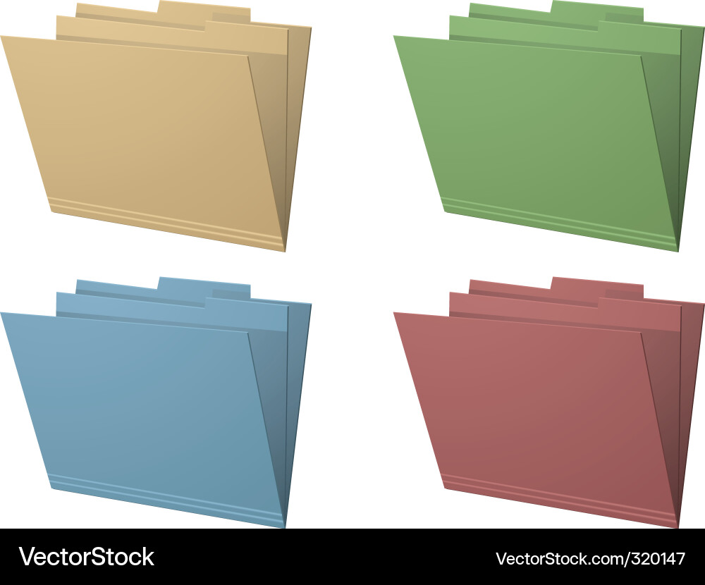 Manila folders Royalty Free Vector Image - VectorStock