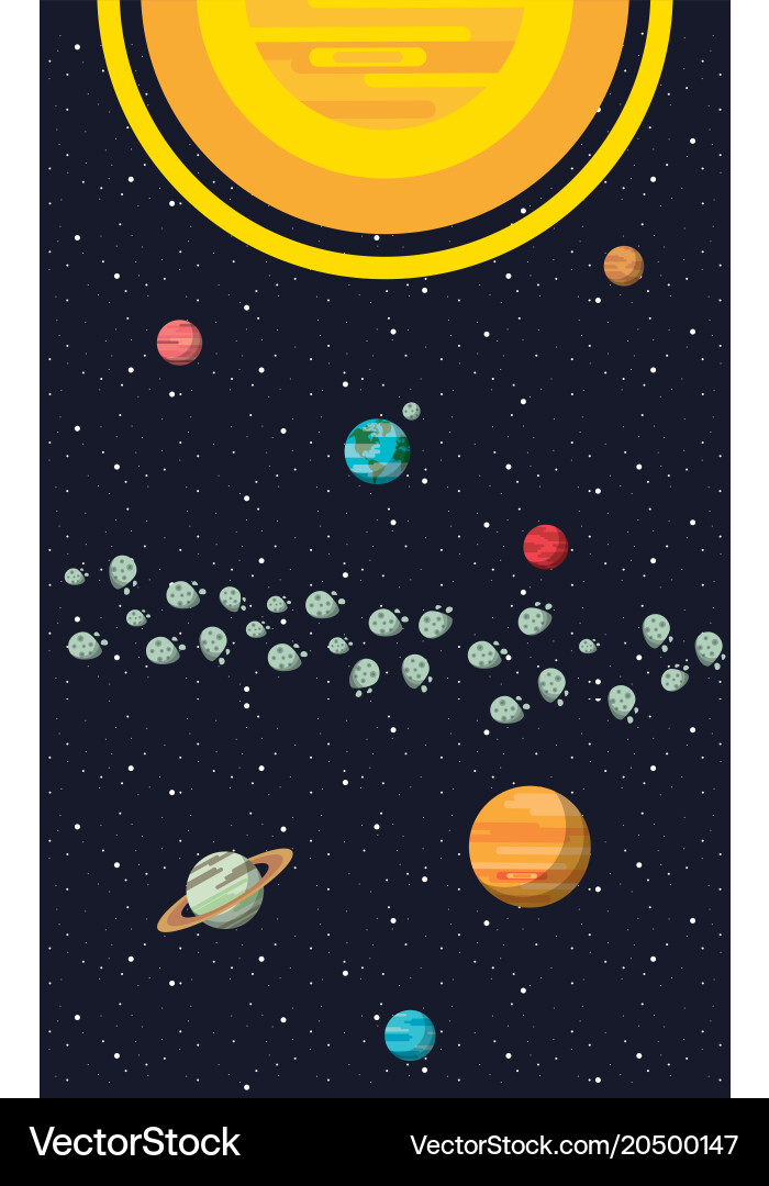 Milky way planets Royalty Free Vector Image - VectorStock