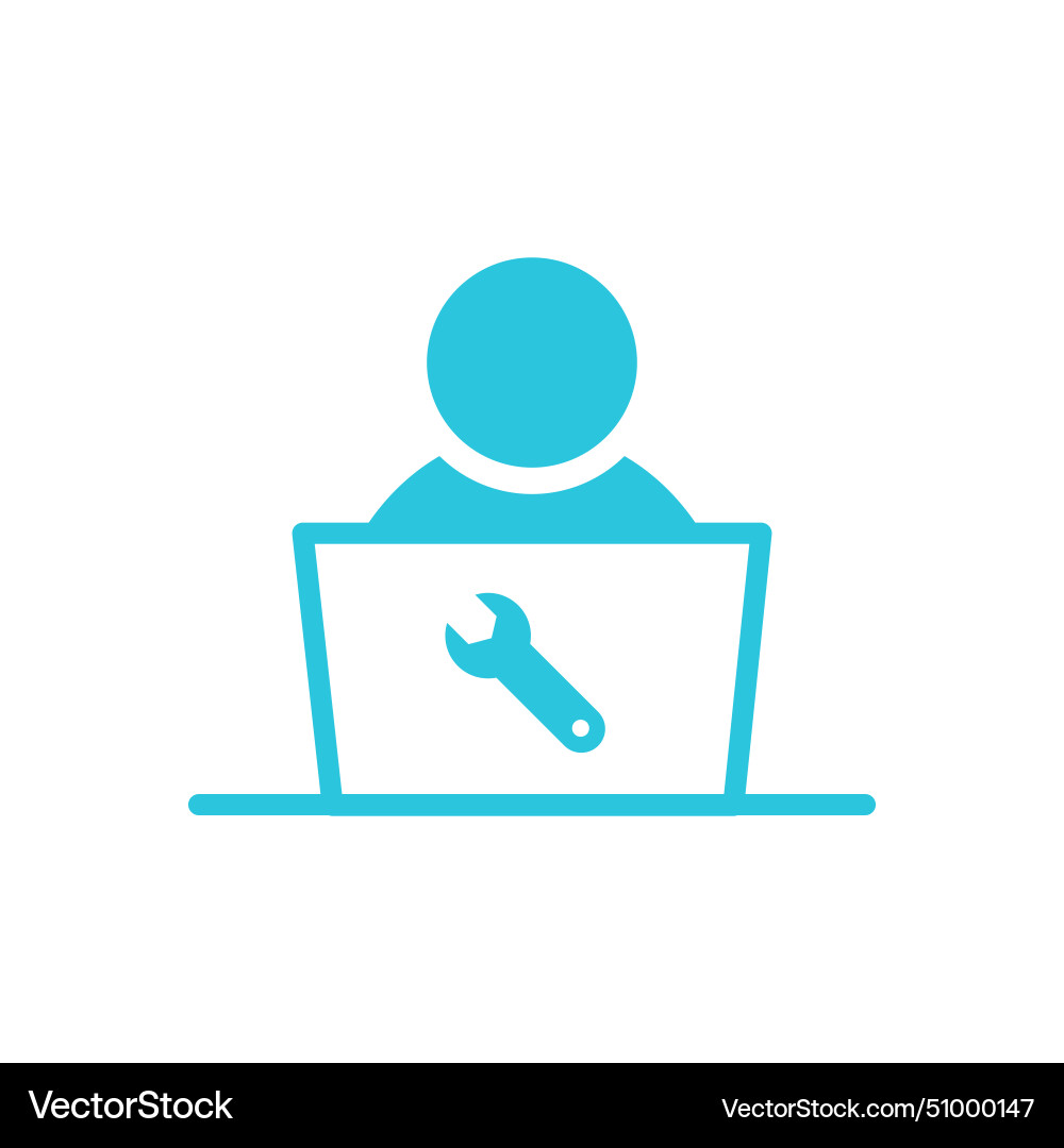 Technical support icon operator assistance Vector Image