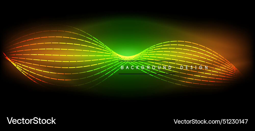 Visual effect lighting with green and orange Vector Image