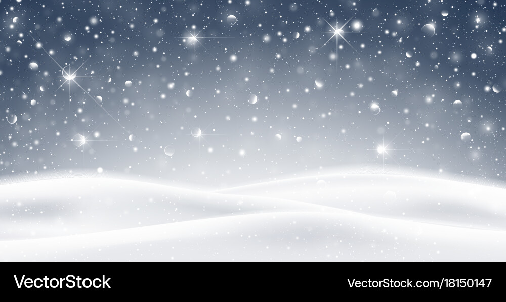Winter background with falling snow Royalty Free Vector