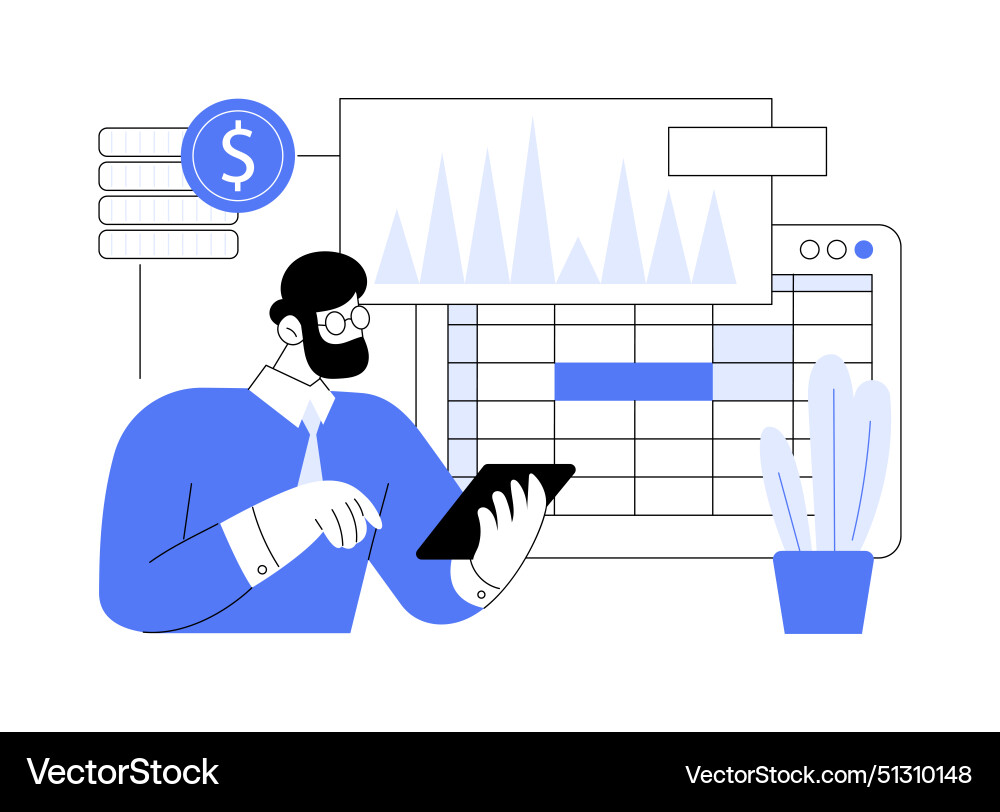 Accounts manager isolated cartoon Royalty Free Vector Image