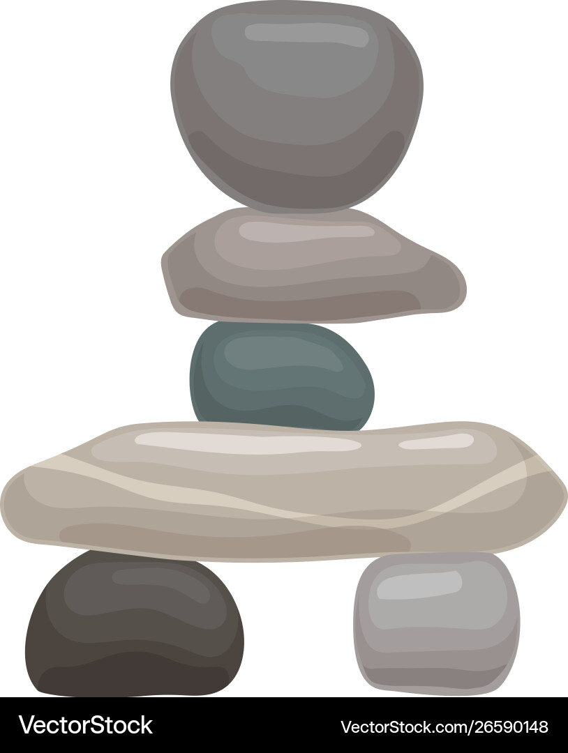 Balance tower stones Royalty Free Vector Image