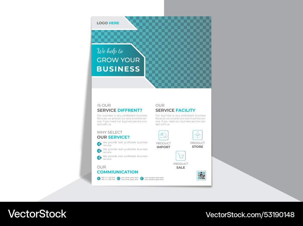 Clean and modern flyer template ready to print Vector Image