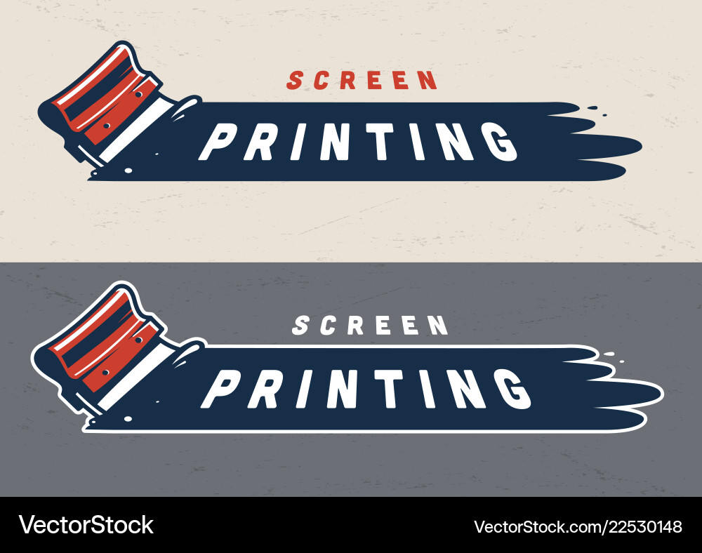 Colorful screen printing concept Royalty Free Vector Image