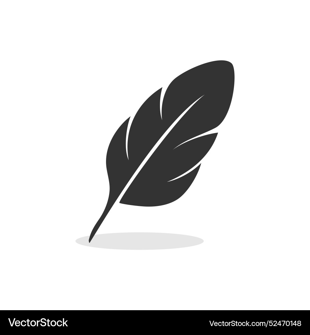 Feather icon isolated Royalty Free Vector Image