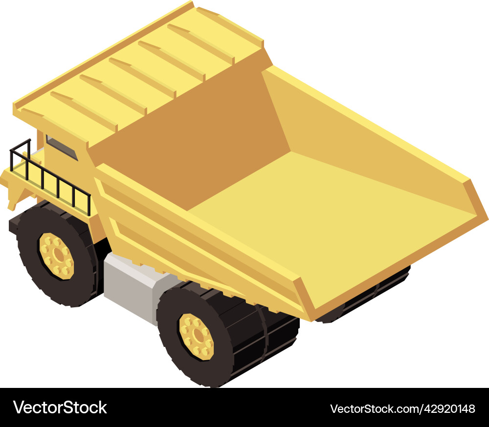 Heavy mining truck composition Royalty Free Vector Image