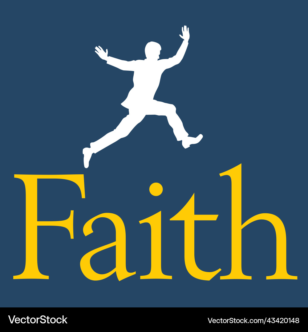 Leap of faith Royalty Free Vector Image - VectorStock
