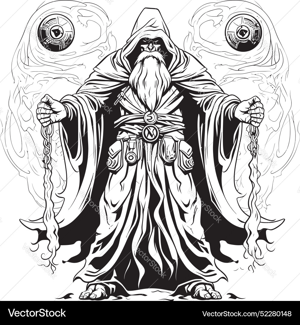 Mercenary manifestation avarice logo sorcerous Vector Image