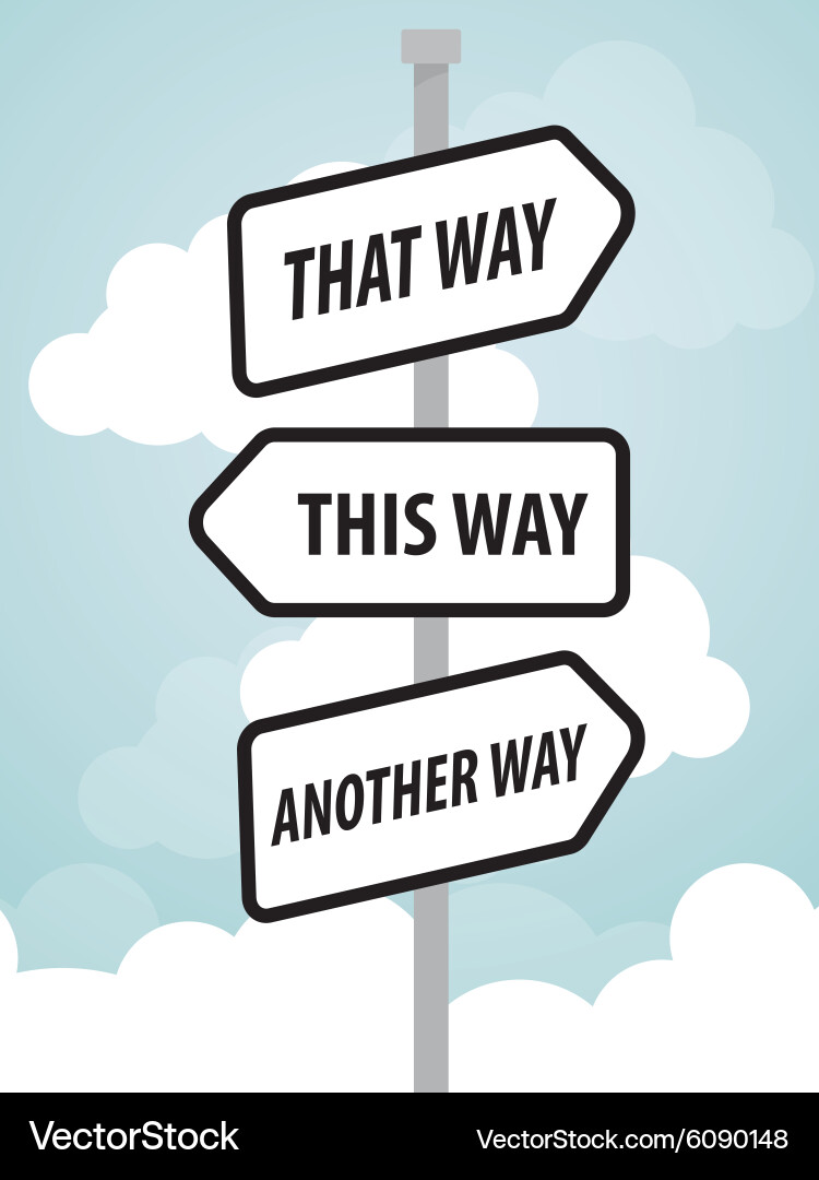 One way road sign advertising design Royalty Free Vector