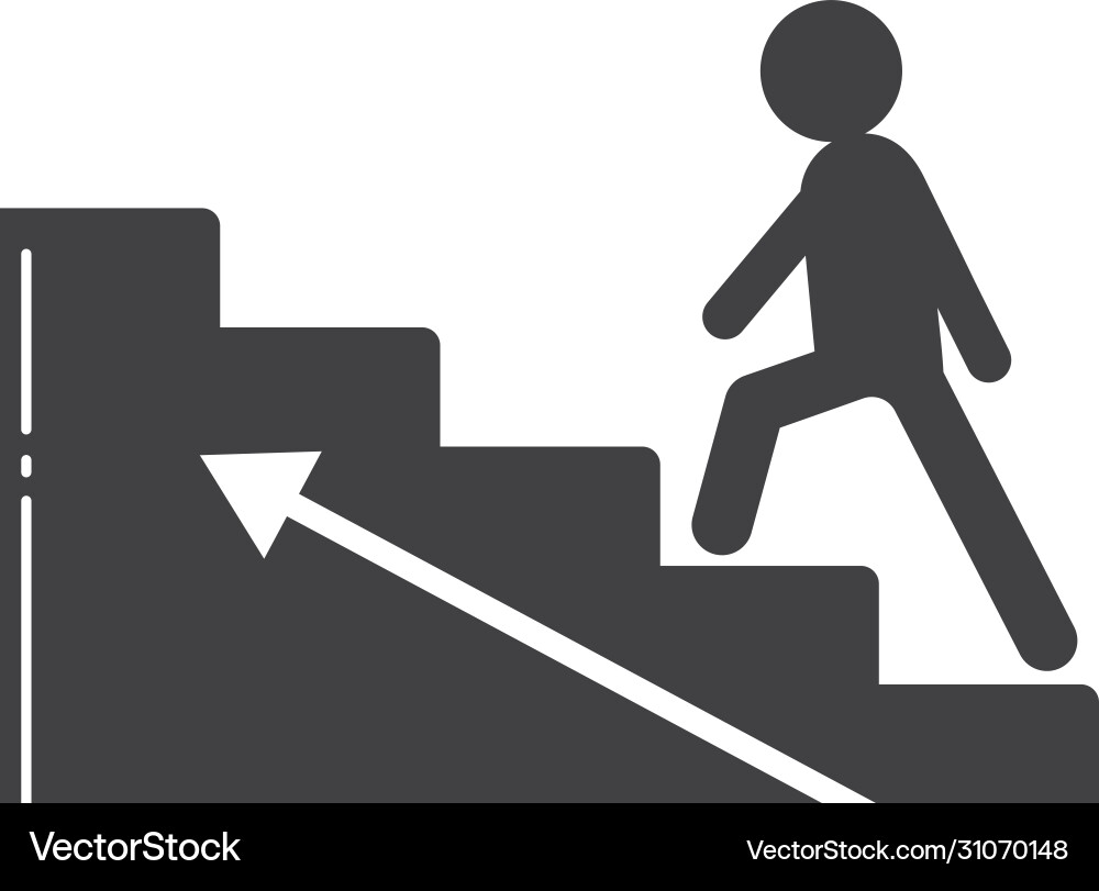 People Ascending Stairs Royalty Free Vector Image