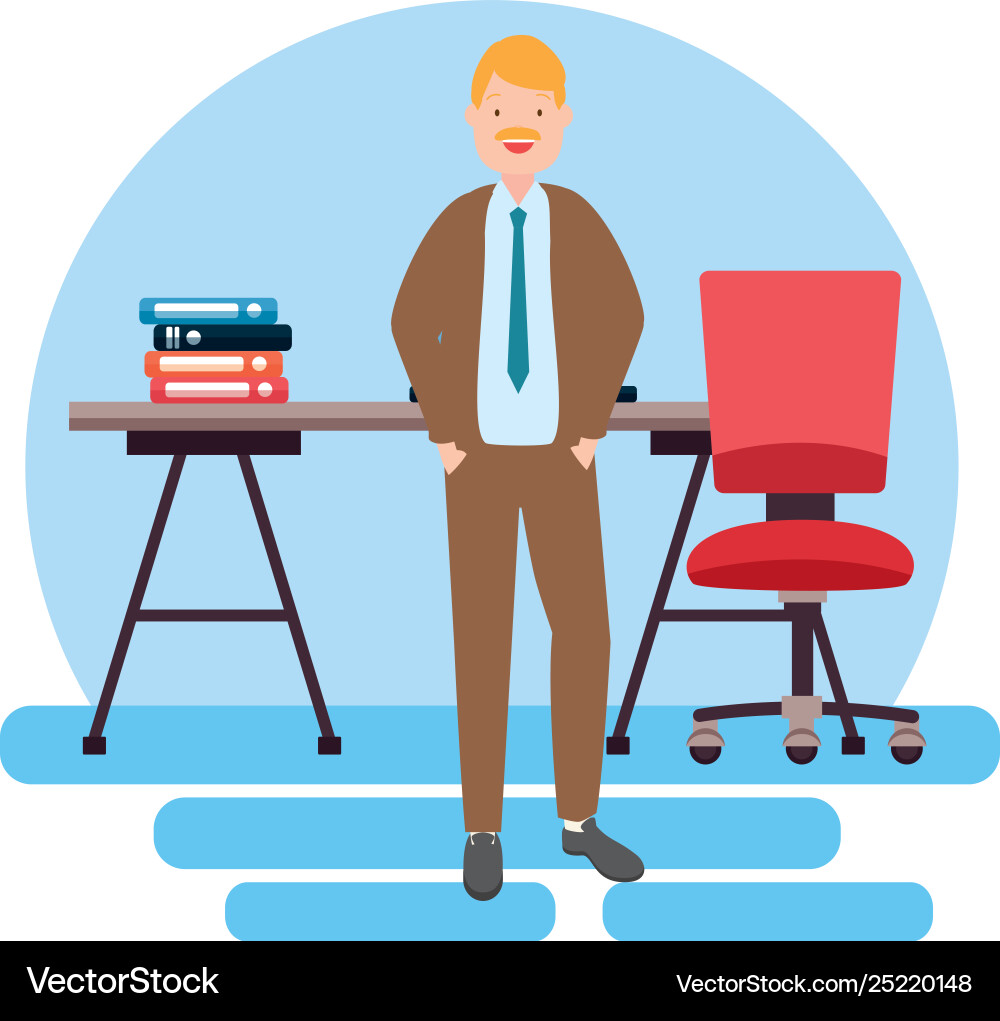 People office workplace Royalty Free Vector Image