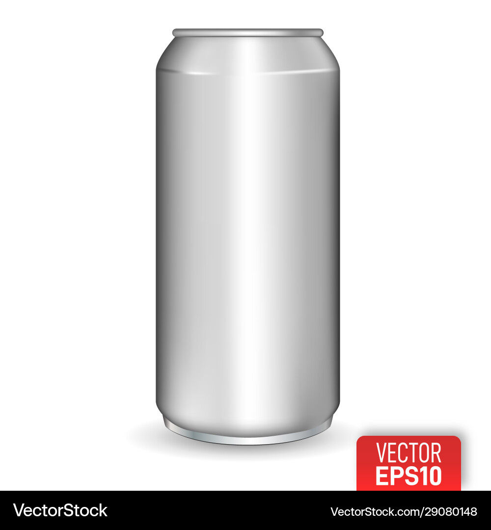 Realistic aluminium can Royalty Free Vector Image