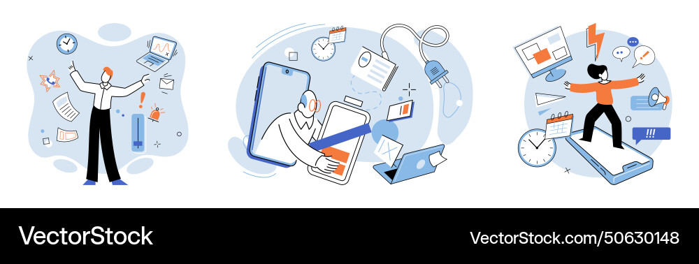 Stress at work taking responsibility for ones Vector Image