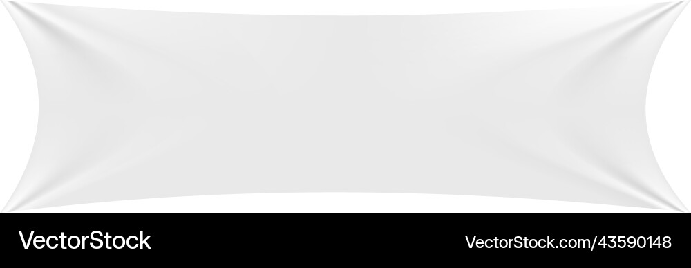 White banner mockup realistic wrinkled blank Vector Image