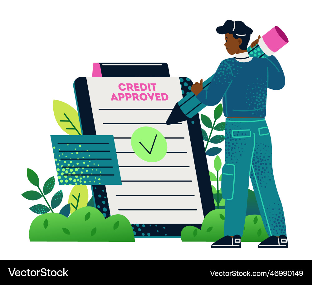 Credit approval concept Royalty Free Vector Image