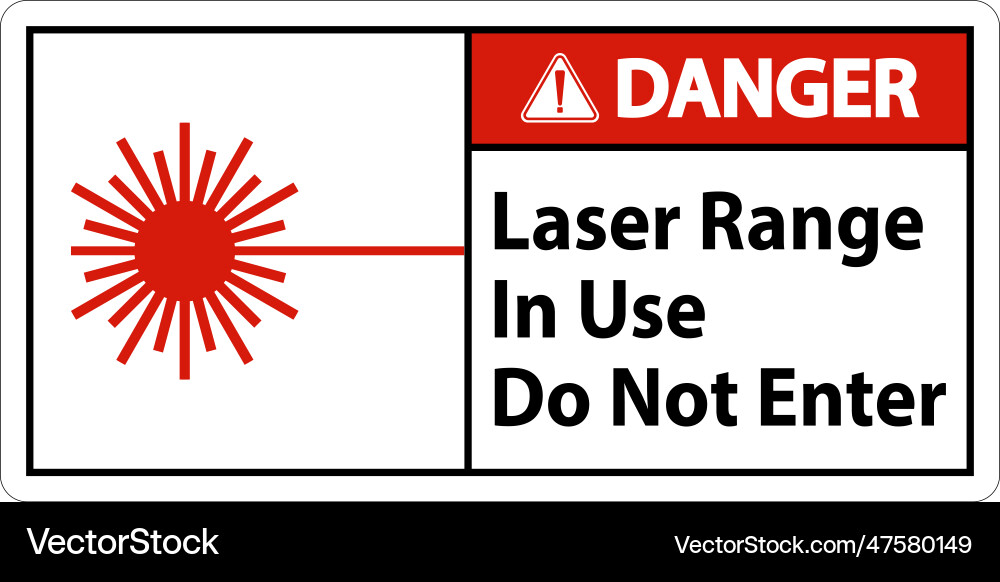 Danger Laserbereich im Einsatz nicht geben Zeichen